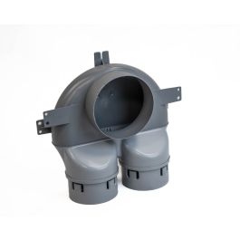 EA-FLEX ceiling plenum box 2x90/123- Semi flexible ducting- EcoAer